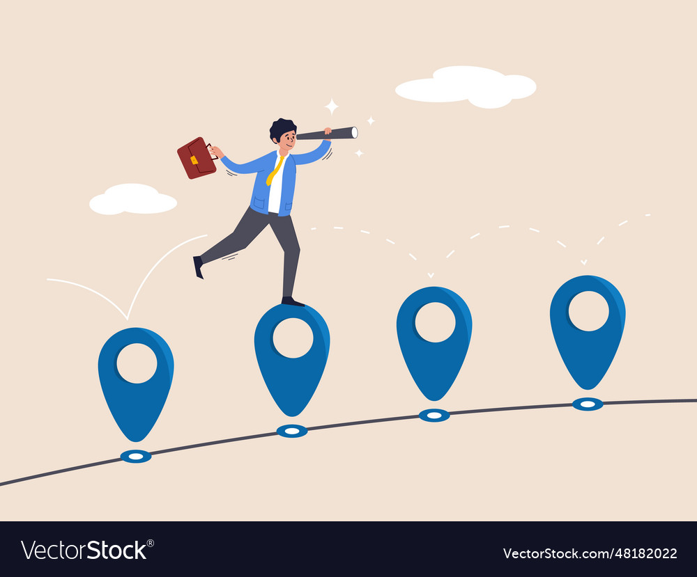 Progress concept roadmap project milestone Vector Image