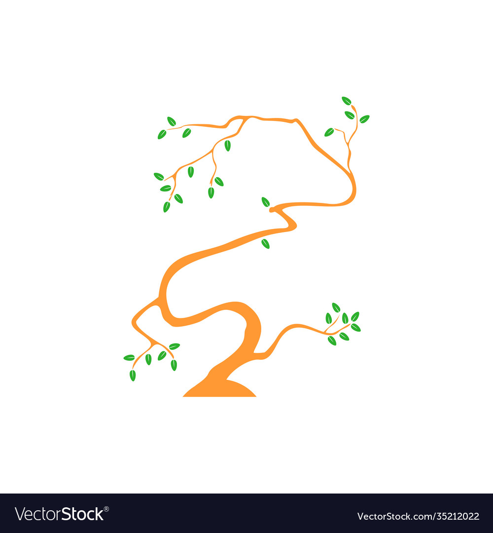 Symbol simple tree hand drawn design Royalty Free Vector
