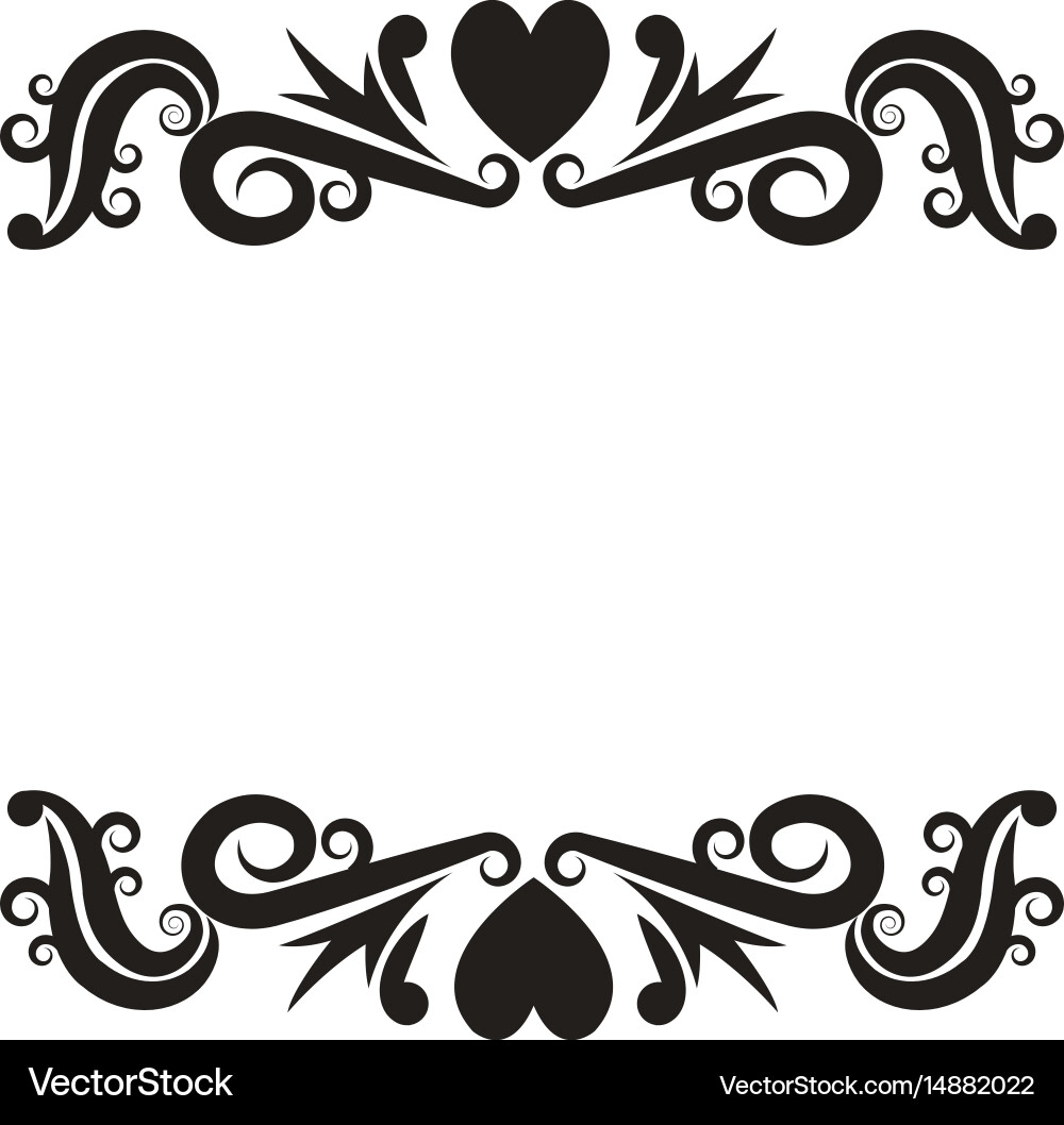 Vignette romantic decorative crest ornate flourish