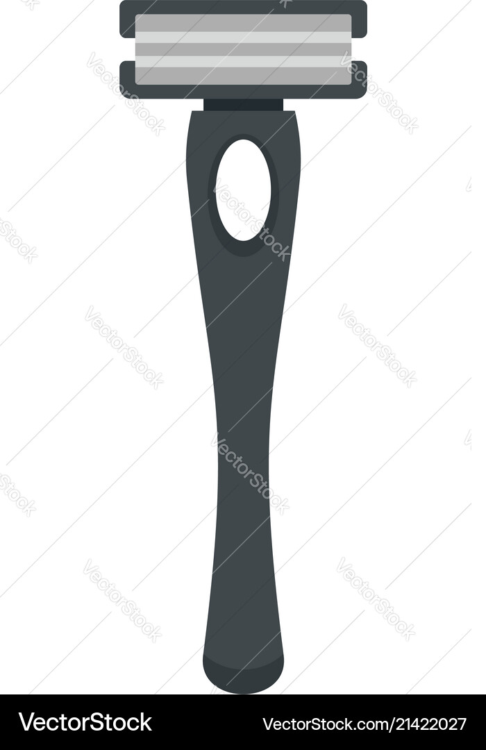 Black man razor icon flat style Royalty Free Vector Image