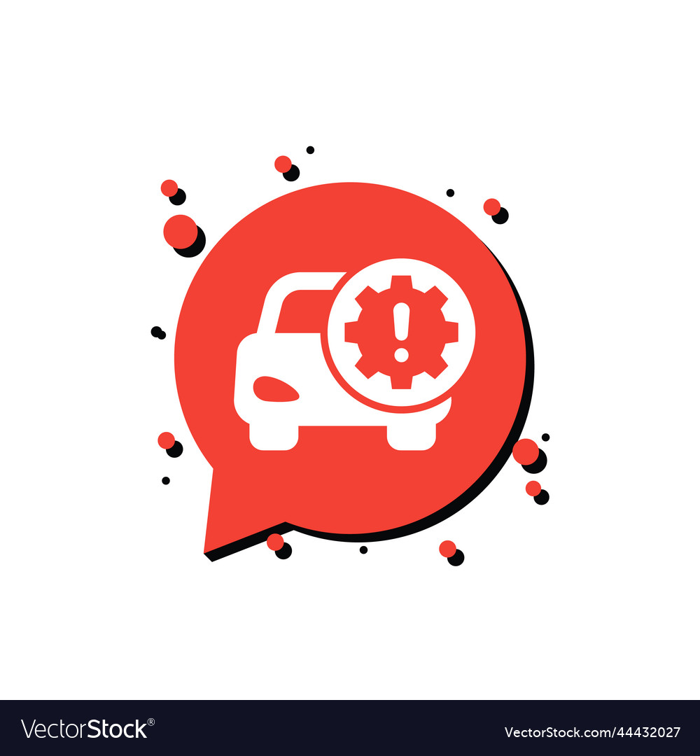 Car engine error icon Royalty Free Vector Image