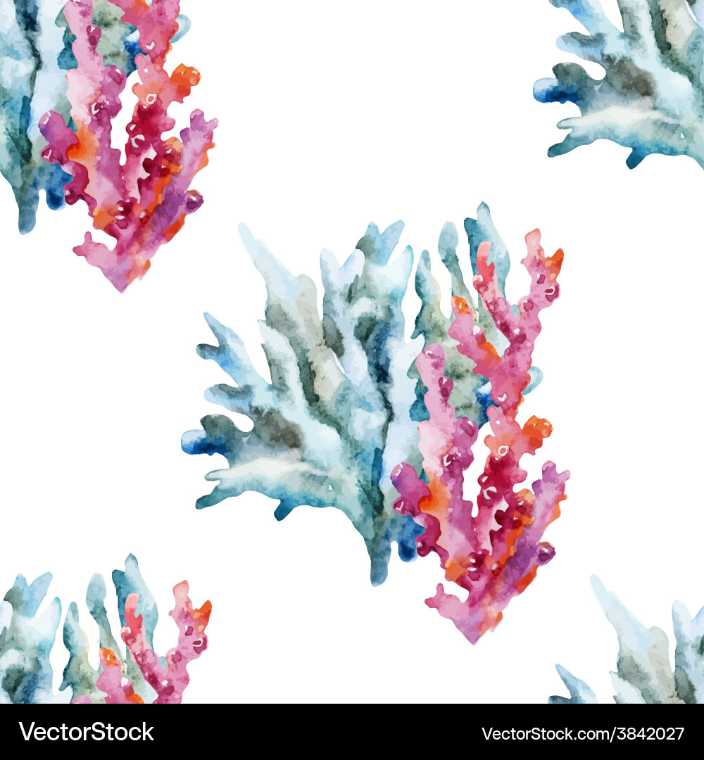 Corals with shells and crabs Royalty Free Vector Image