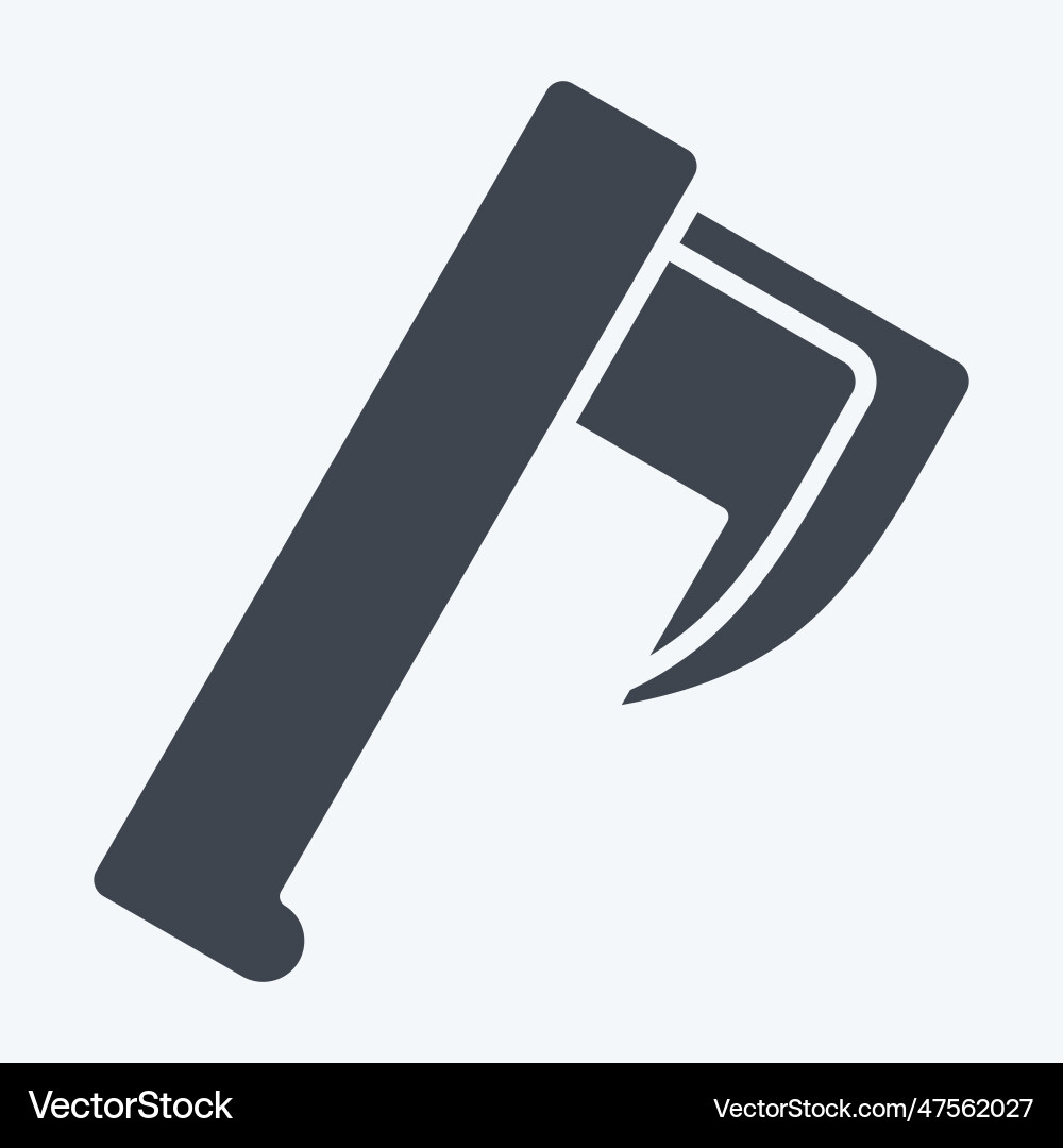 Icon axe related to celtic symbol glyph style Vector Image