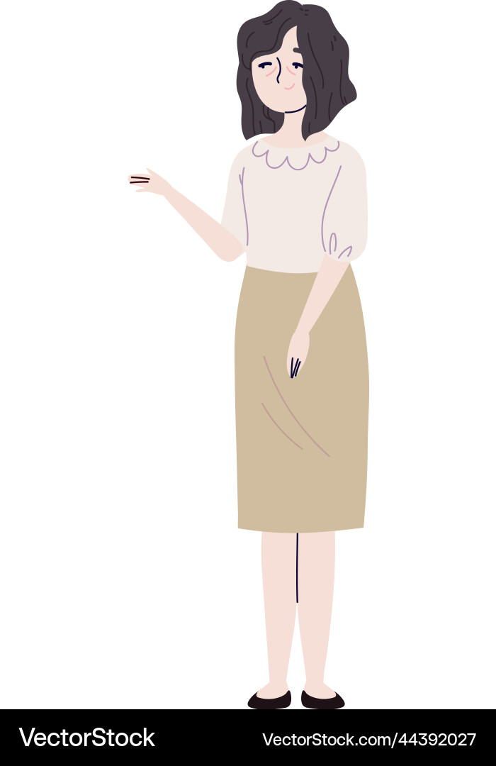 Korean girl character Royalty Free Vector Image