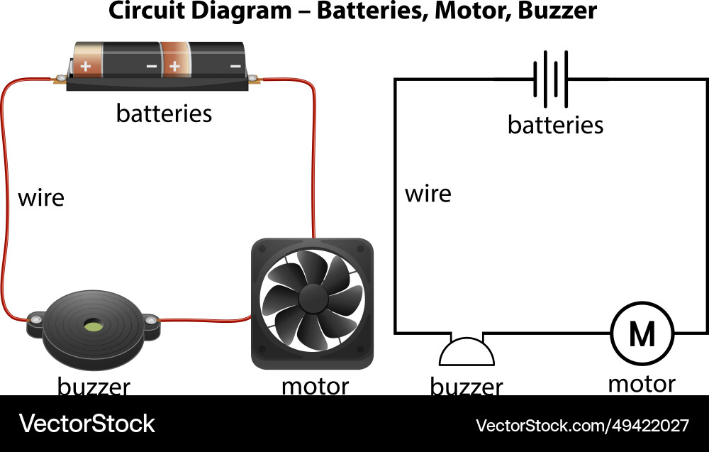 Science education infographic circuit diagram Vector Image