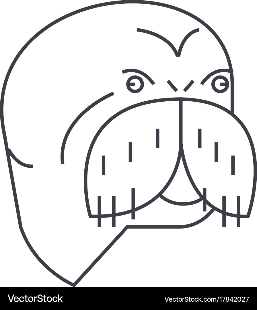 Seal head line icon sign Royalty Free Vector Image