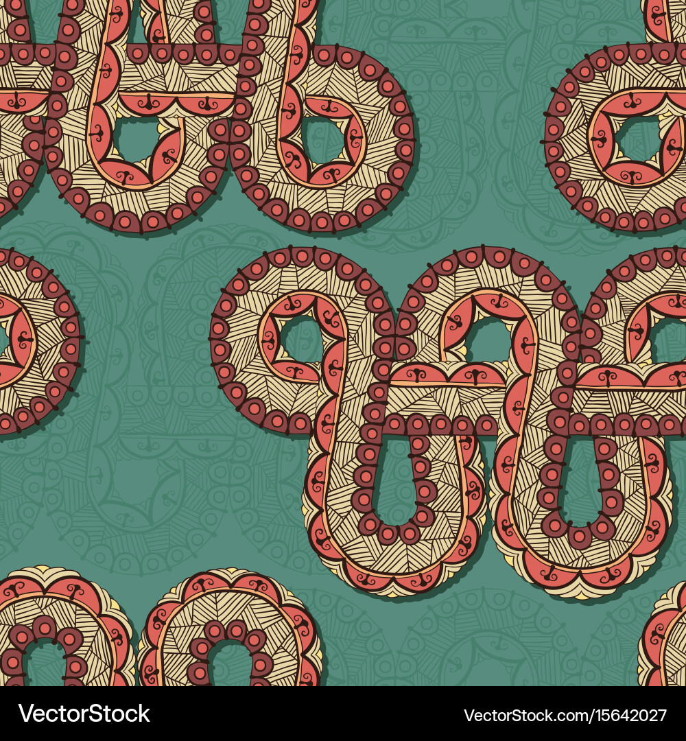 Seamless pattern with infinity tattoo template Vector Image