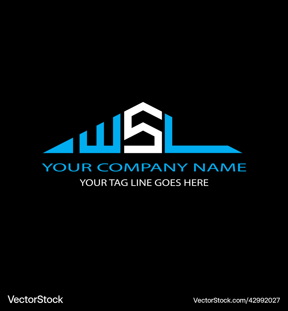 Wsl letter logo creative design with graphic Vector Image