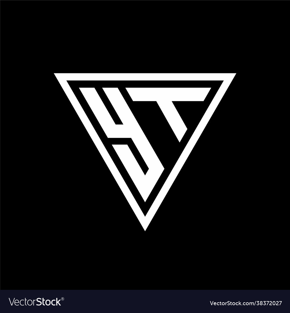 Yt logo monogram with triangle shape designs Vector Image