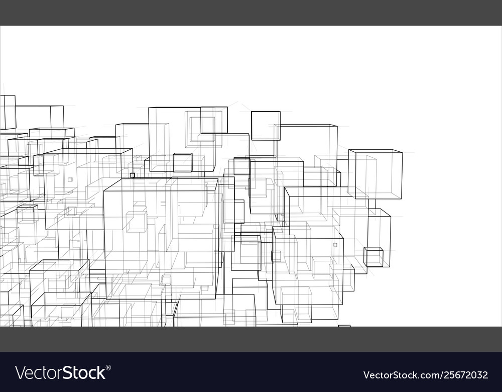 Abstract boxes background Royalty Free Vector Image