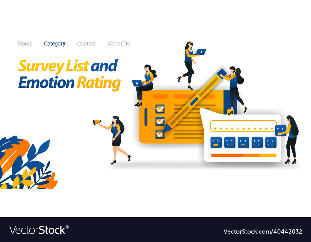 Customers carry out satisfaction surveys Vector Image