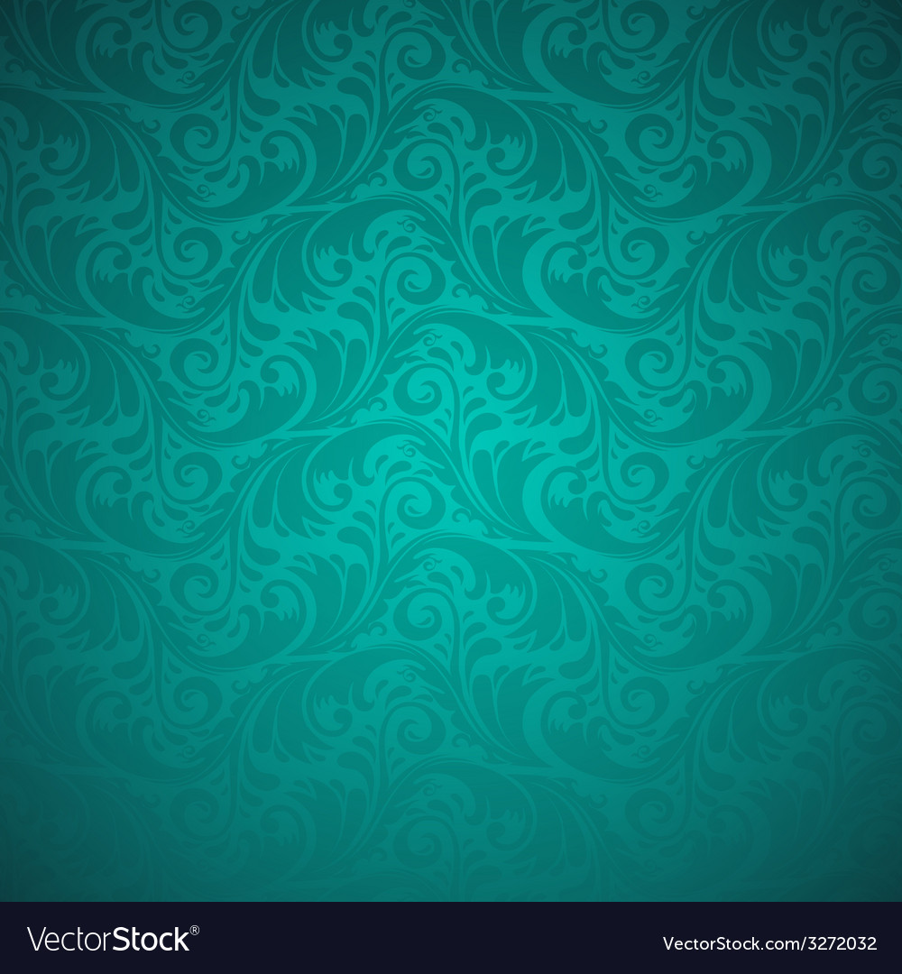 Emerald floral seamless pattern Royalty Free Vector Image