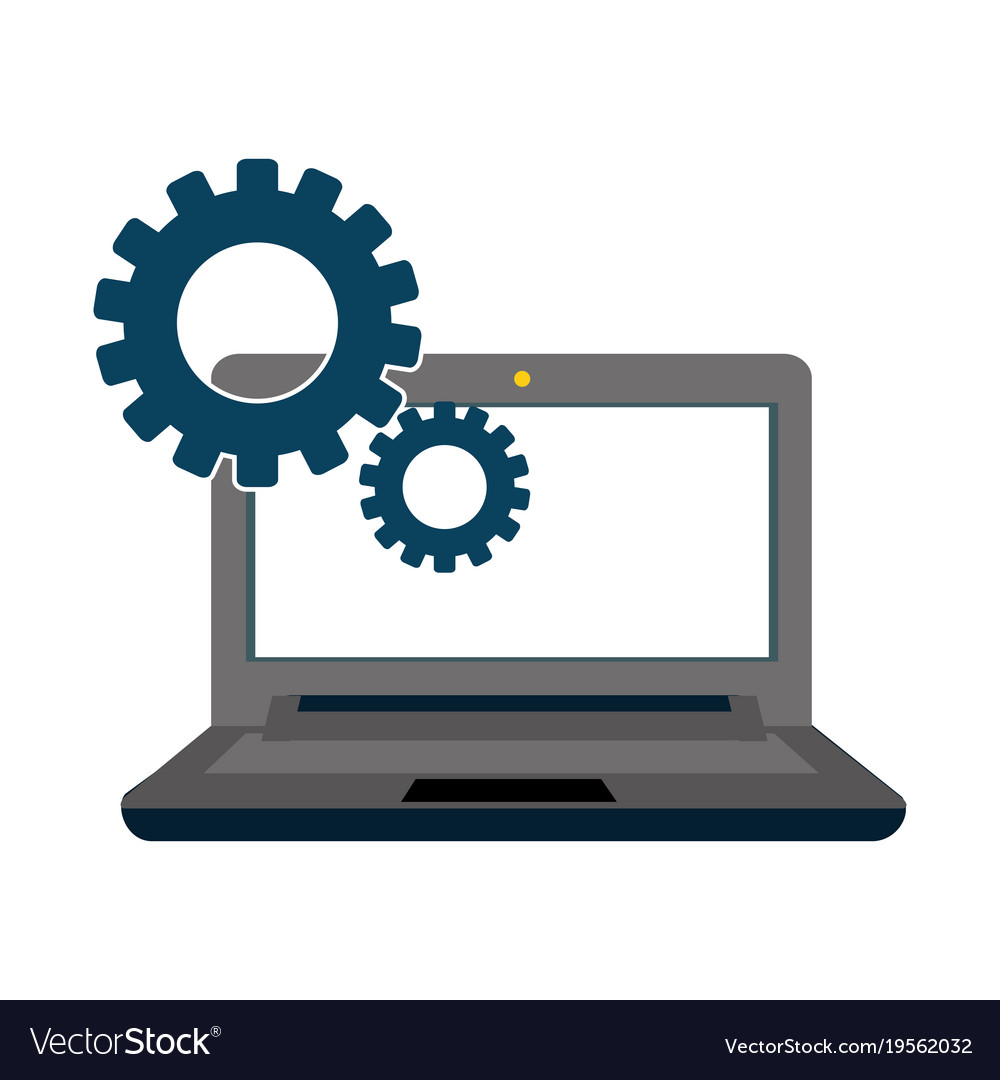 Isolated laptop design Royalty Free Vector Image