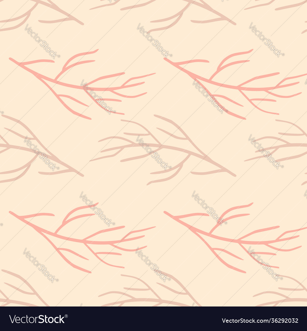 Pastel tones seamless botanic pattern with simple Vector Image