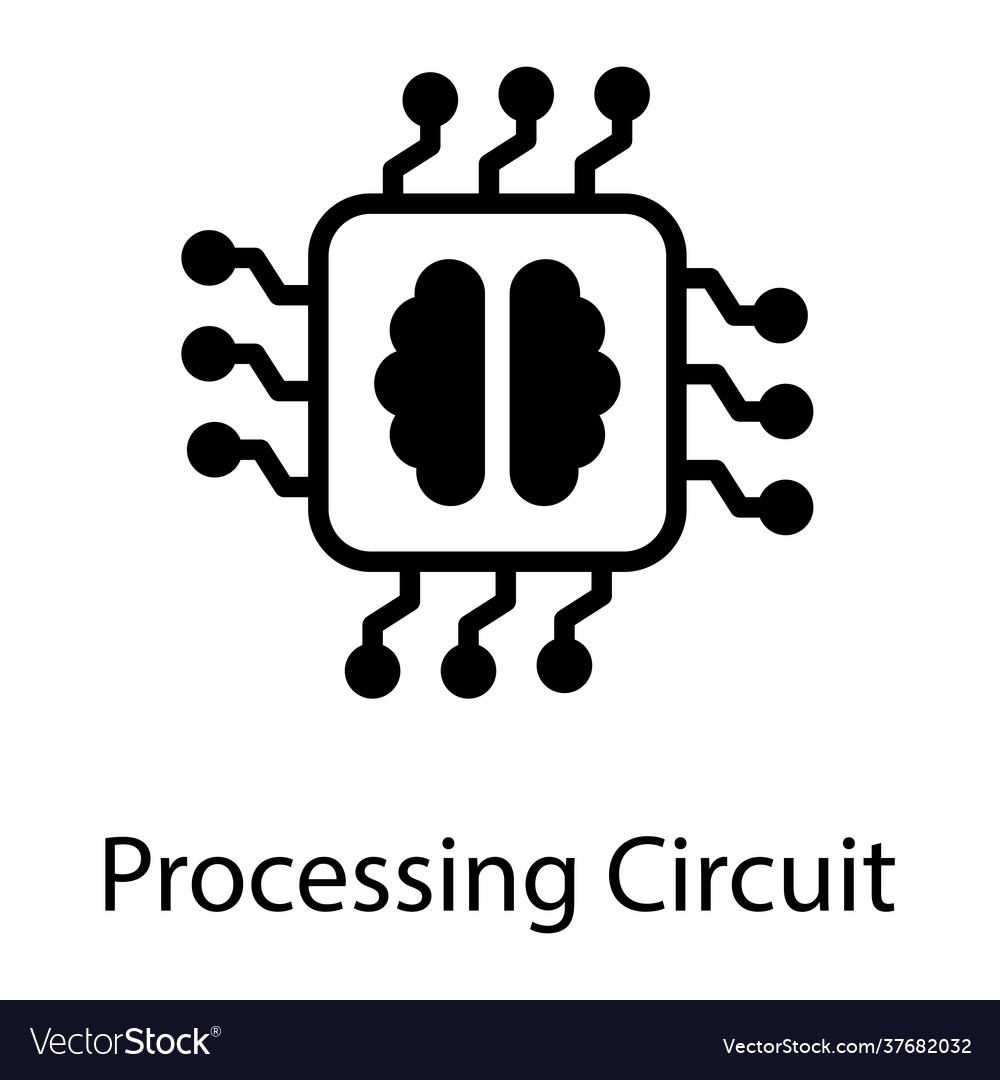 Processing circuit Royalty Free Vector Image - VectorStock