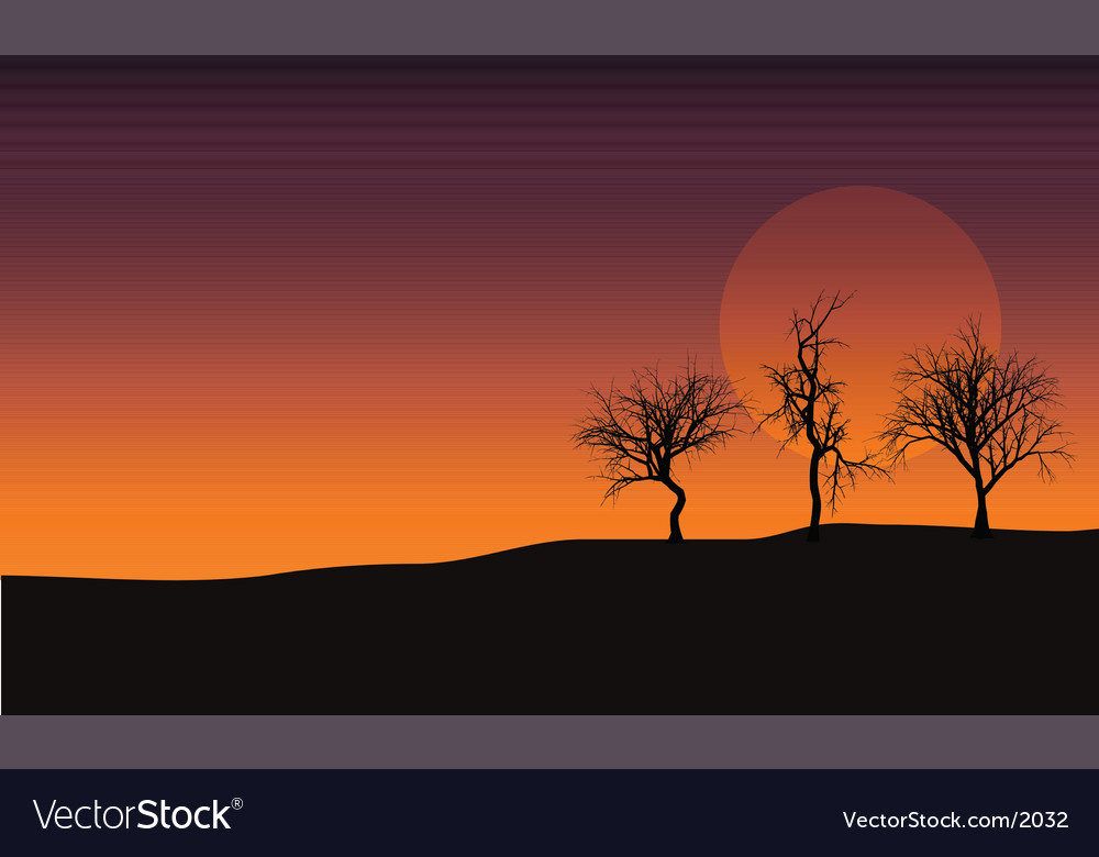 Sunset Royalty Free Vector Image - VectorStock
