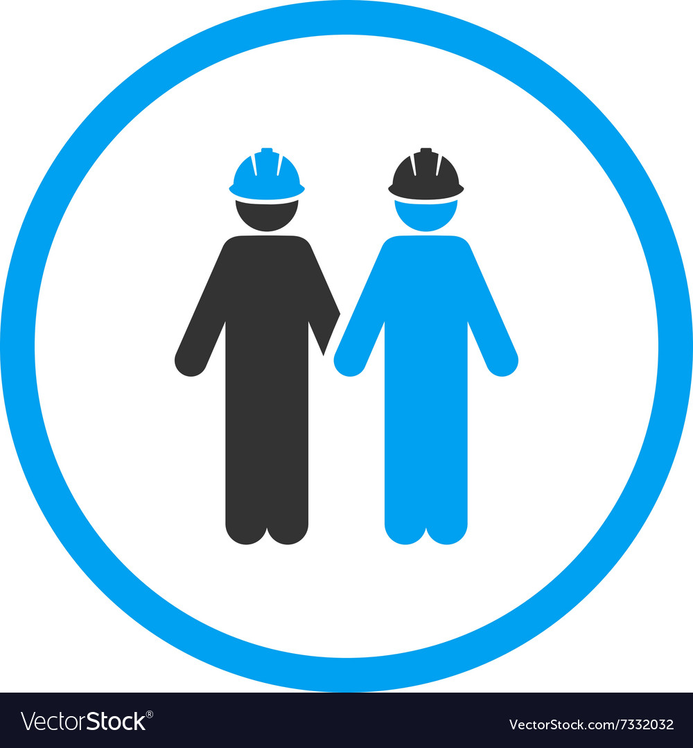 Workers flat icon Royalty Free Vector Image - VectorStock