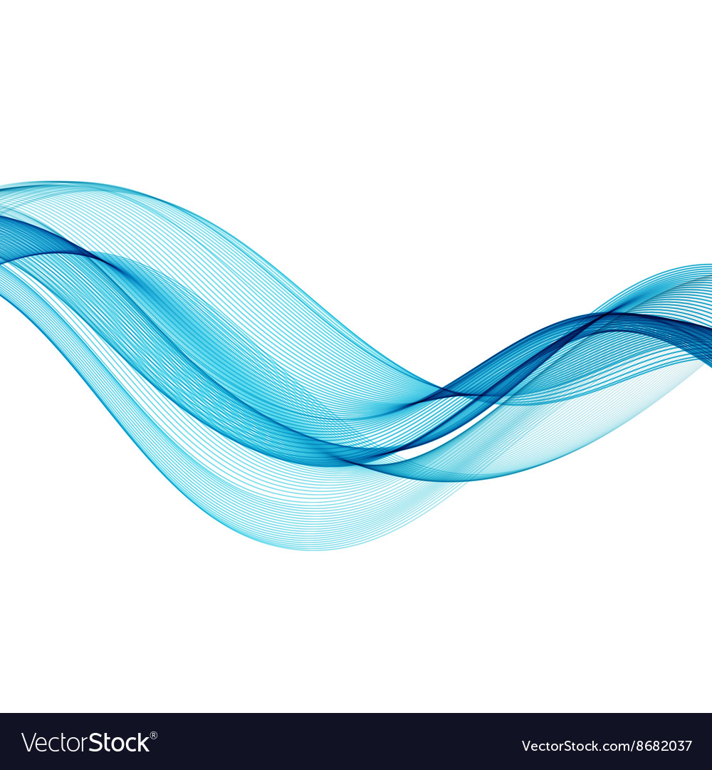Abstract blue color wave design element Royalty Free Vector