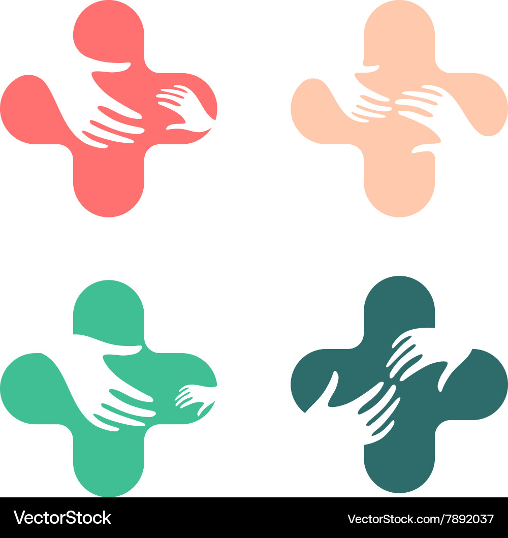 Abstract hand design sign love children Royalty Free Vector