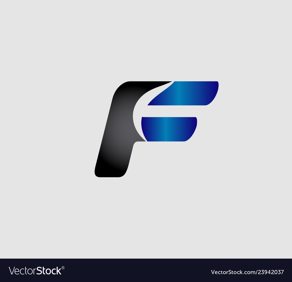 Abstract letter f logo design template Royalty Free Vector