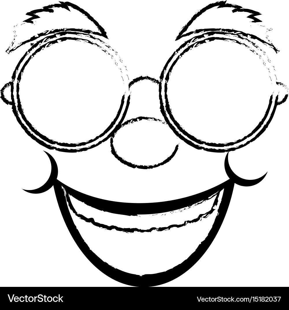 April fools day cartoon face Royalty Free Vector Image