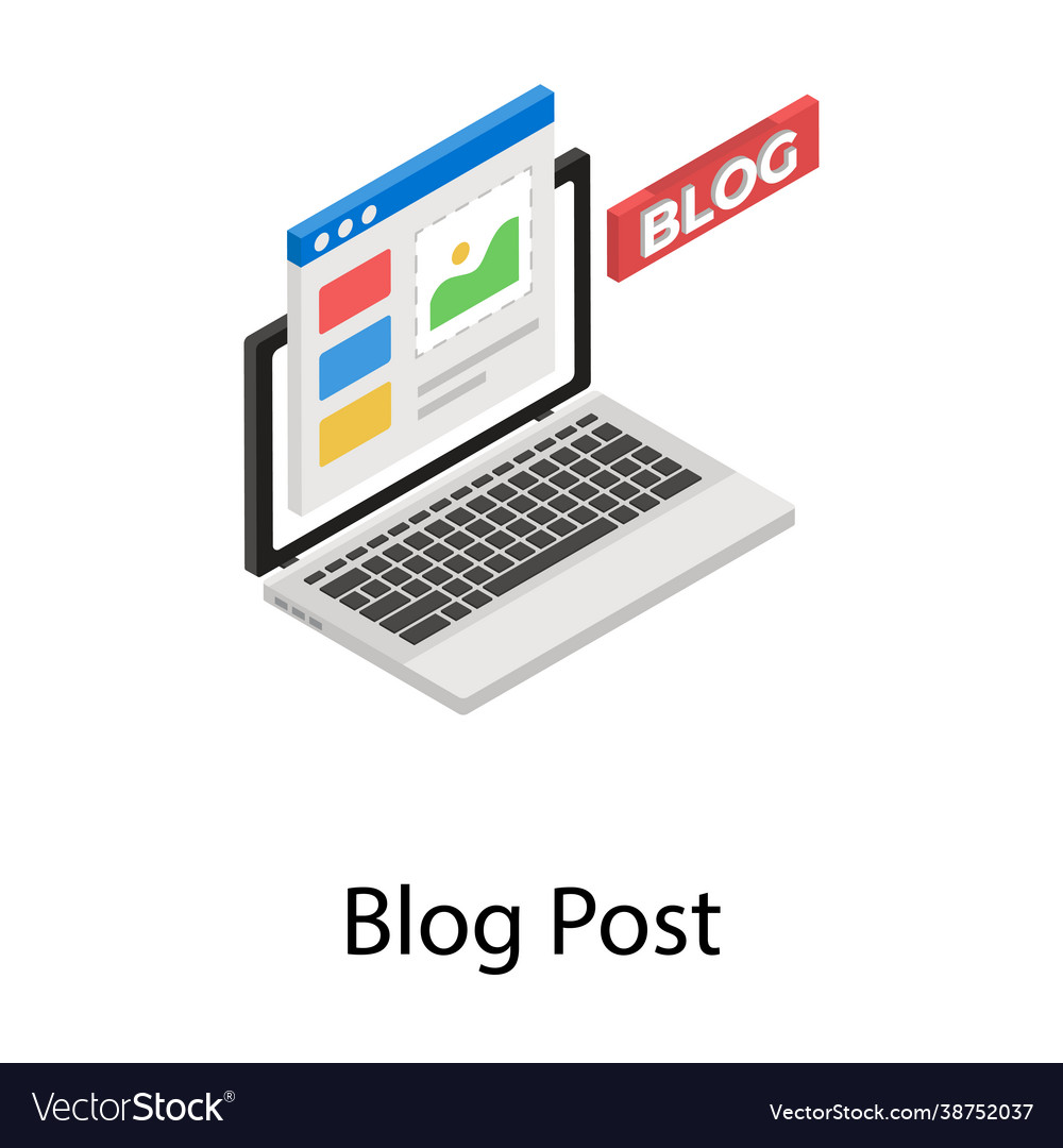 Blog post Royalty Free Vector Image - VectorStock