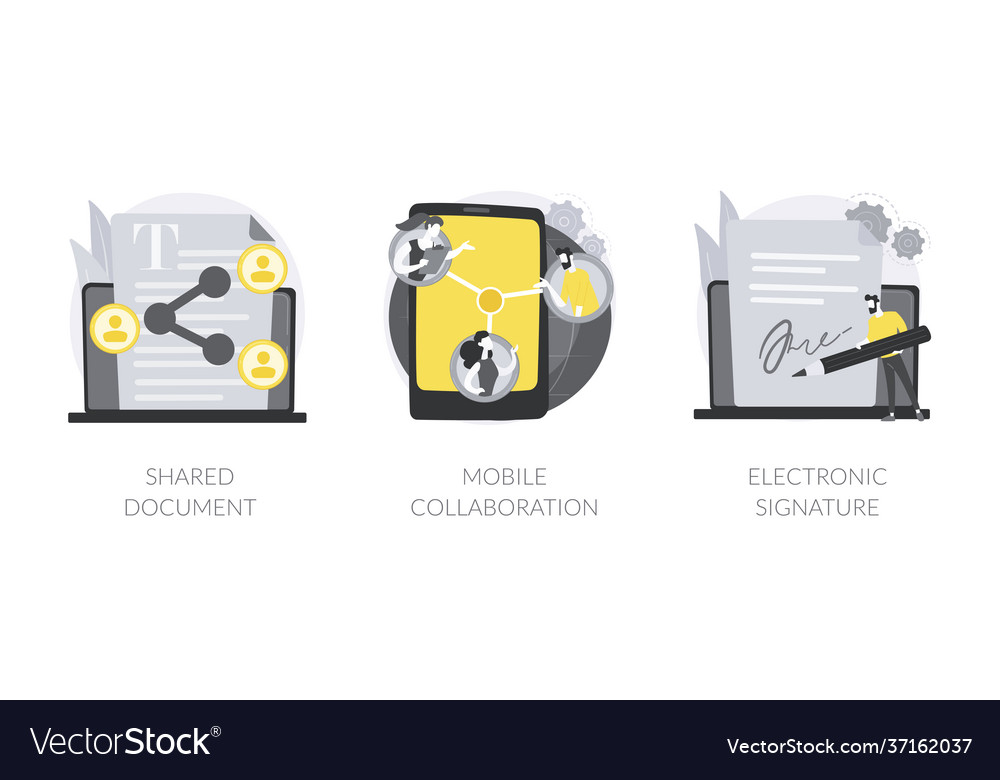 Collaborative document abstract concept Royalty Free Vector