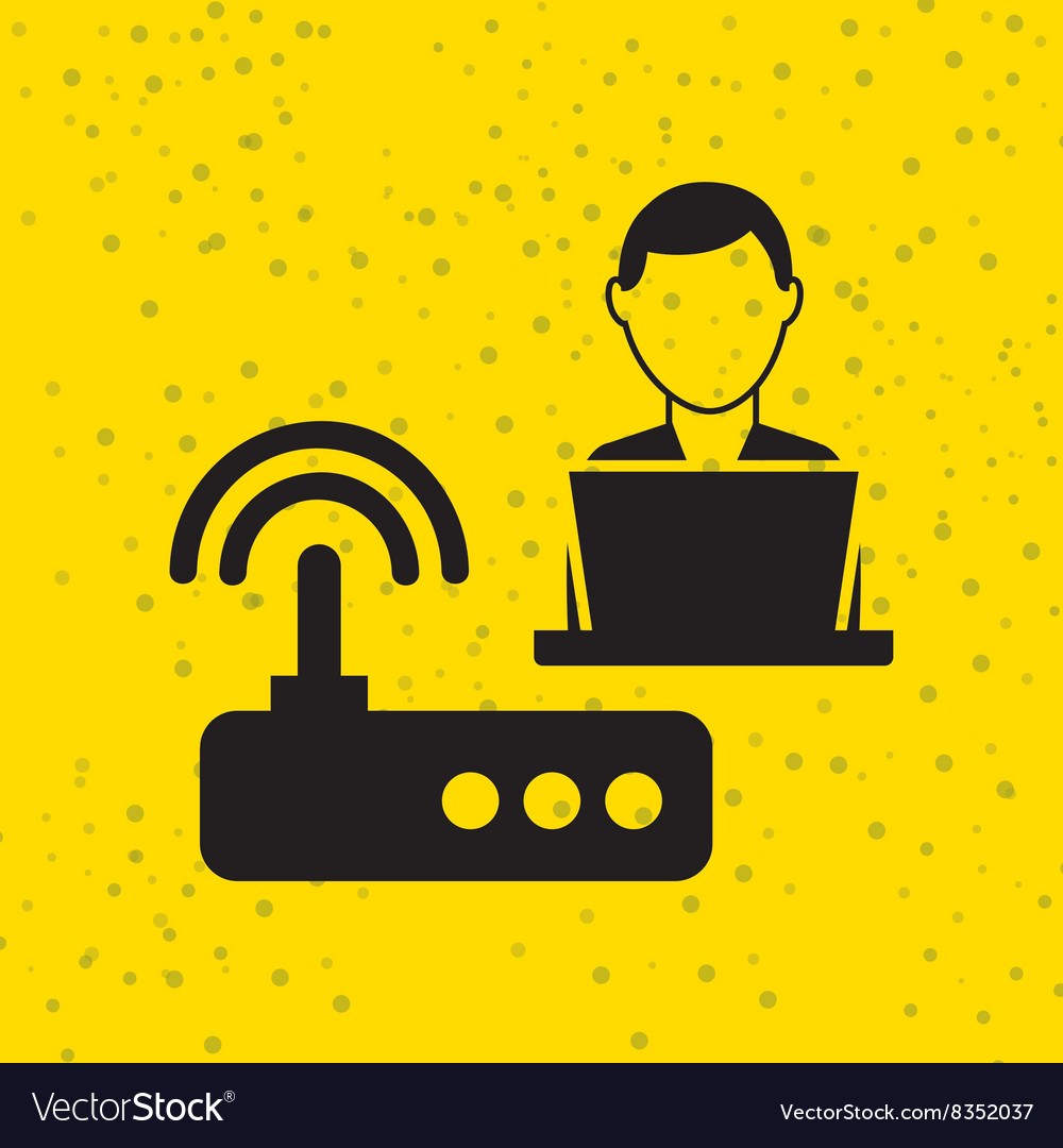 Computer user design Royalty Free Vector Image