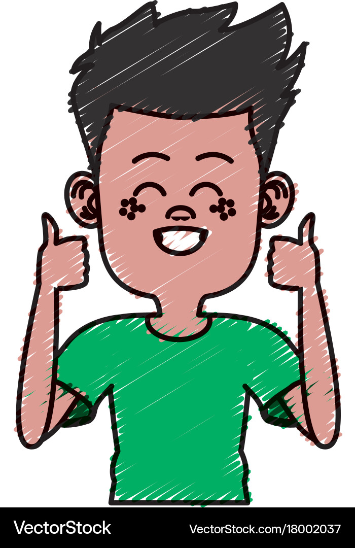 Cute and funny boy cartoon Royalty Free Vector Image