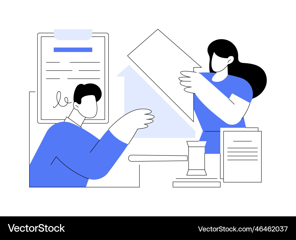 Division of assets abstract concept Royalty Free Vector
