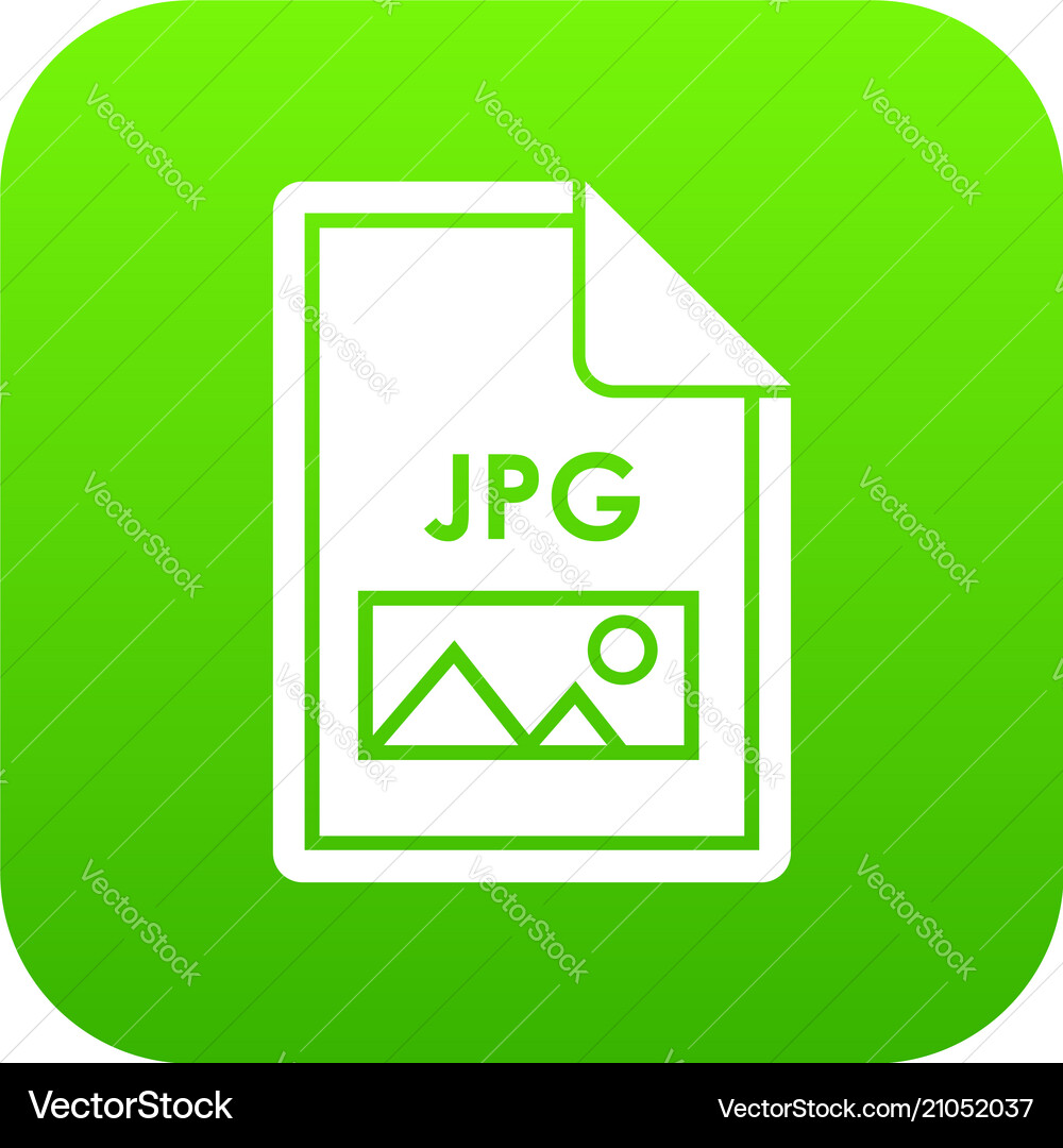 File jpg icon digital green Royalty Free Vector Image