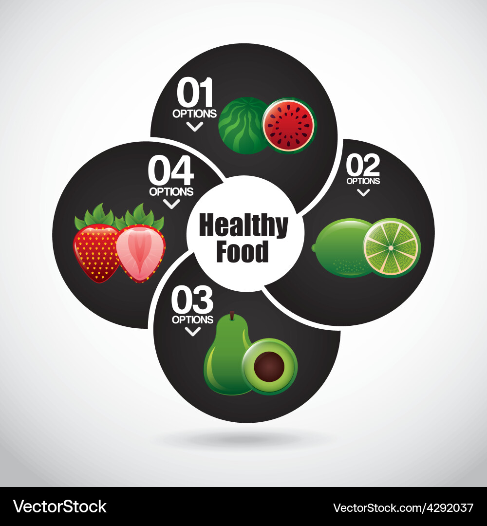 Healthy food infographics Royalty Free Vector Image