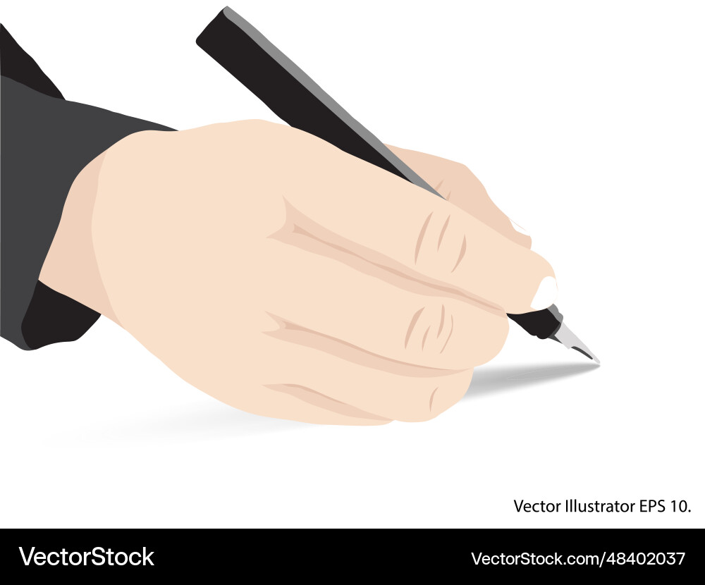 Human hand writing line sketched up eps 10 Vector Image