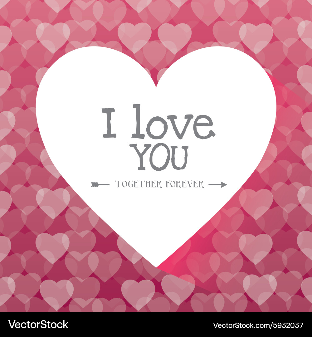 Love card design with red details Royalty Free Vector Image