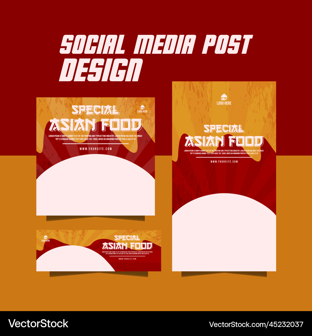 Restaurant food menu promotion flyer design Vector Image