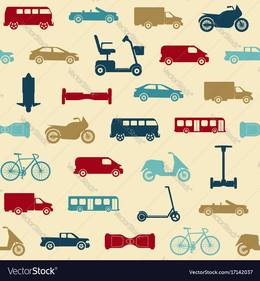 Seamless pattern with transport icons Royalty Free Vector Seamless pattern with transport icons Royalty Free Vector