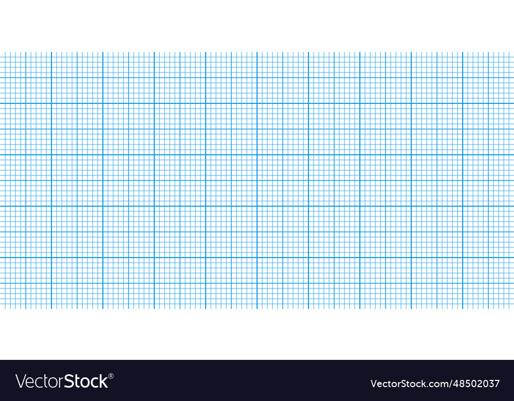 Sheet of graph paper with grid millimeter Vector Image