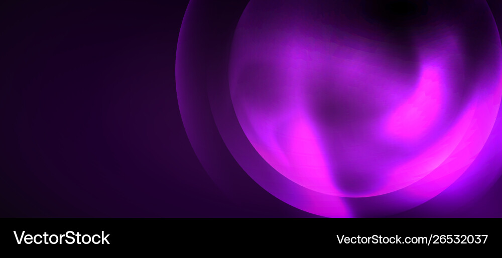 Shiny neon color light with circles abstract Vector Image