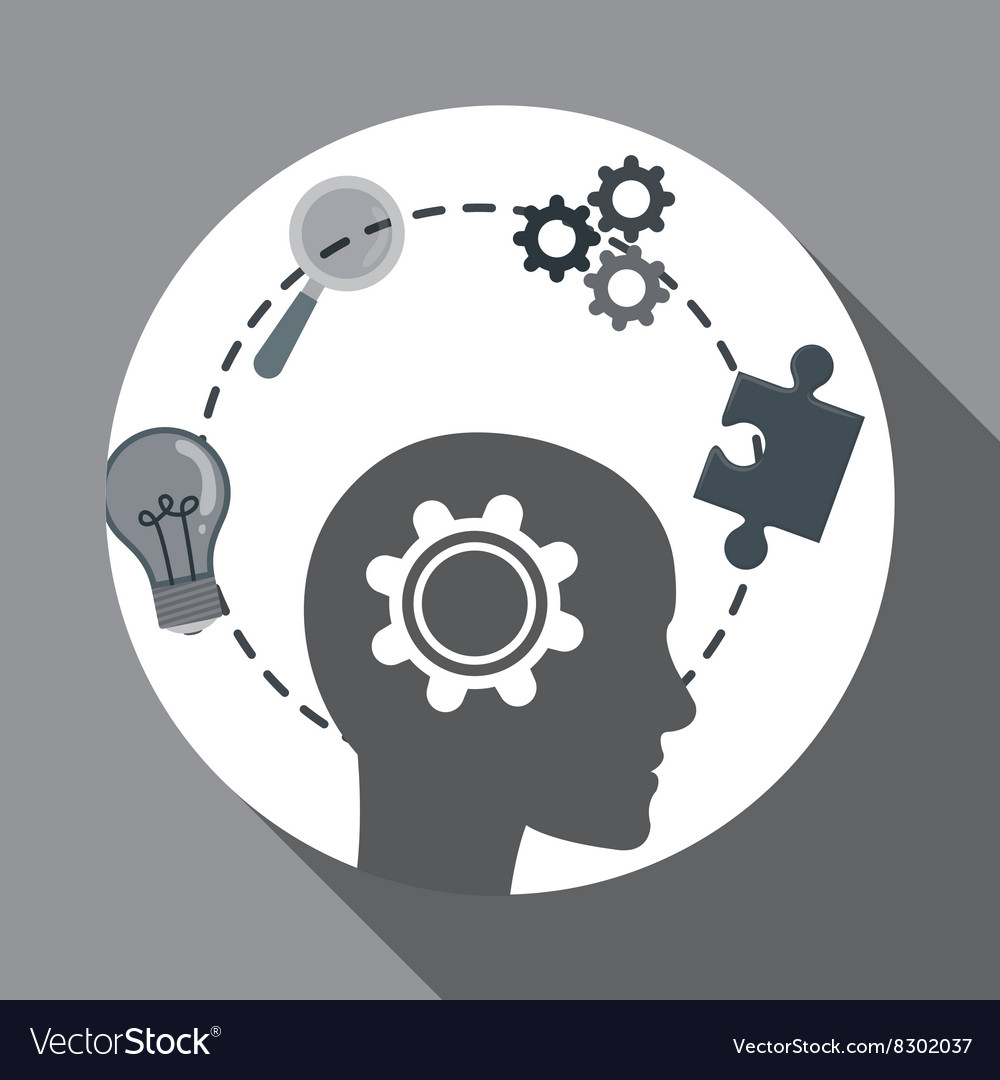 Solution icon design Royalty Free Vector Image