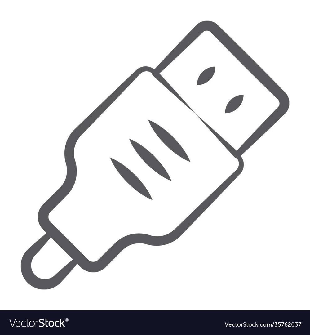 Usb plug Royalty Free Vector Image - VectorStock