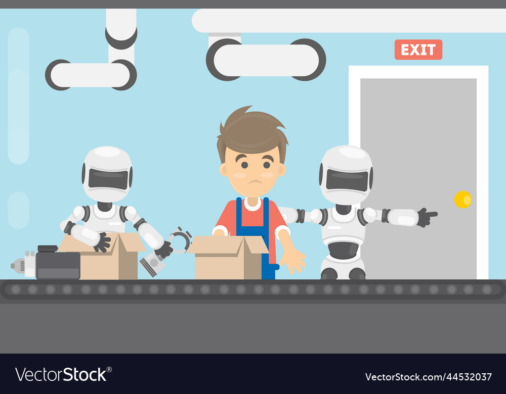 Working without human Royalty Free Vector Image