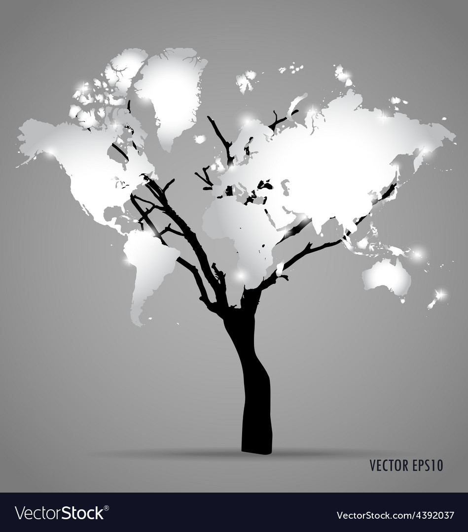 World map Royalty Free Vector Image - VectorStock