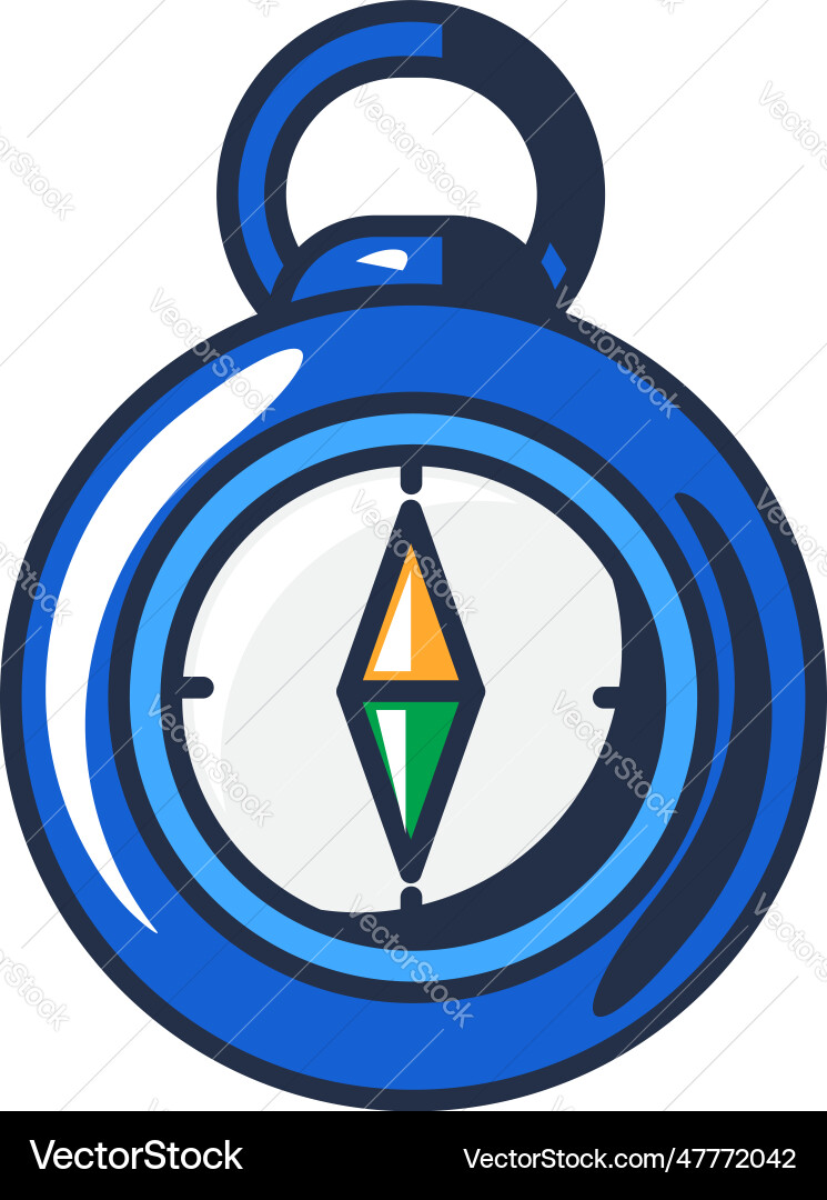 Business magnet compass outline stroke icon Vector Image
