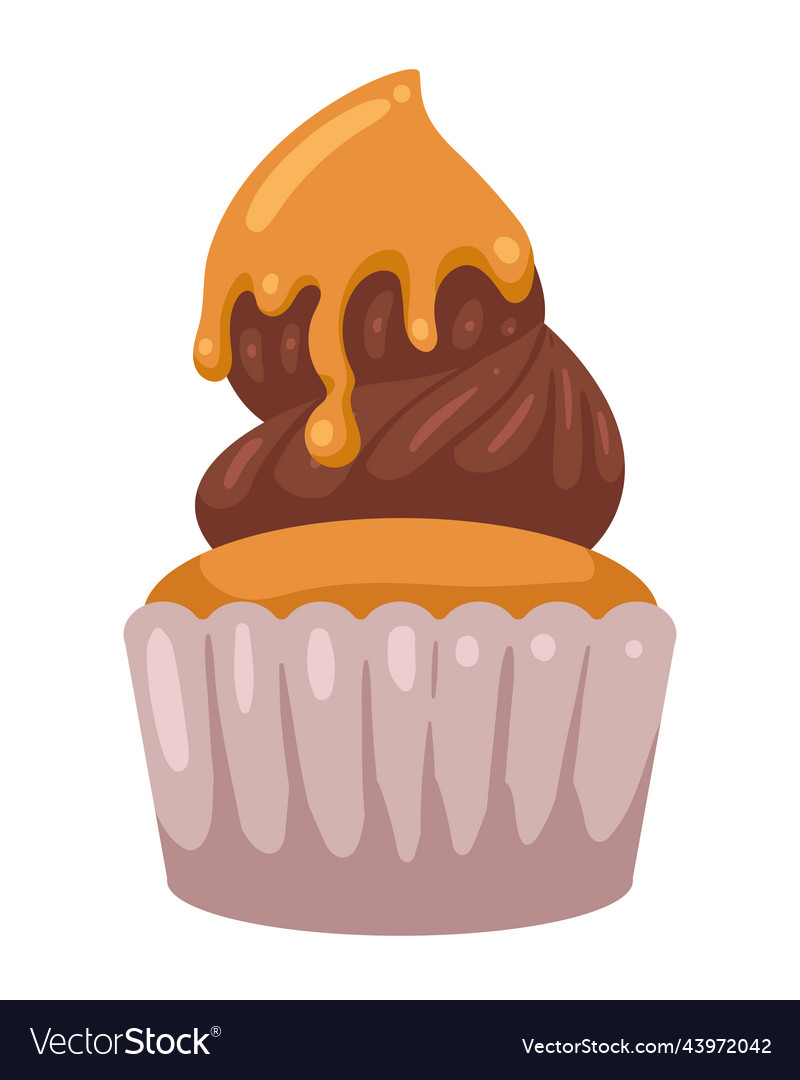 Cupcake Dessert Icon Royalty Free Vector Image