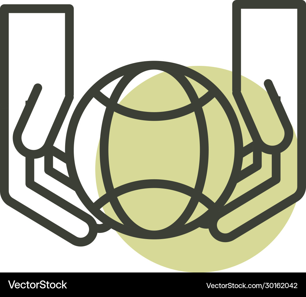 Hands and world alternative sustainable energy Vector Image