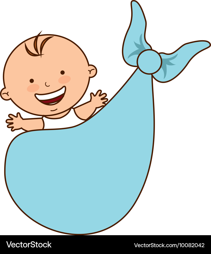 Little cute baby icon Royalty Free Vector Image
