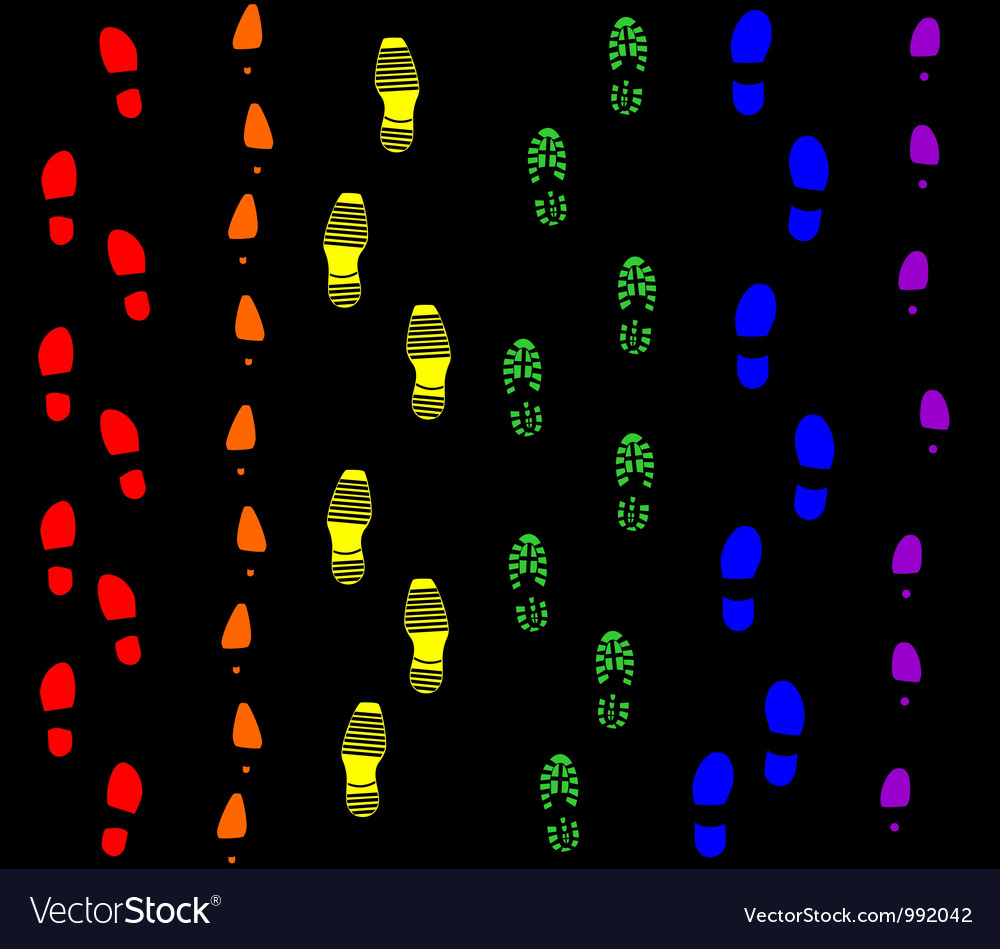 Rainbow steps Royalty Free Vector Image - VectorStock
