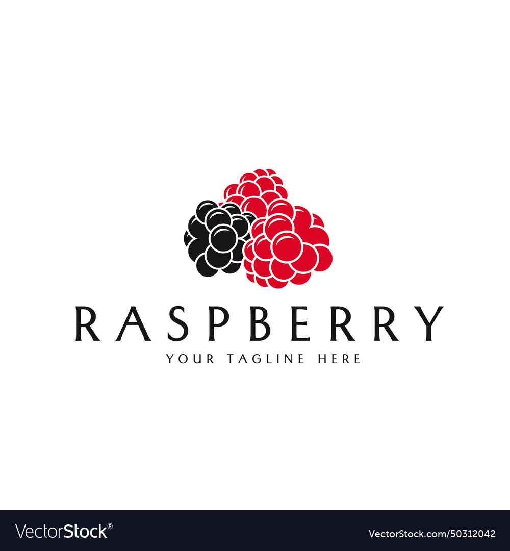 Raspberry logo template Royalty Free Vector Image
