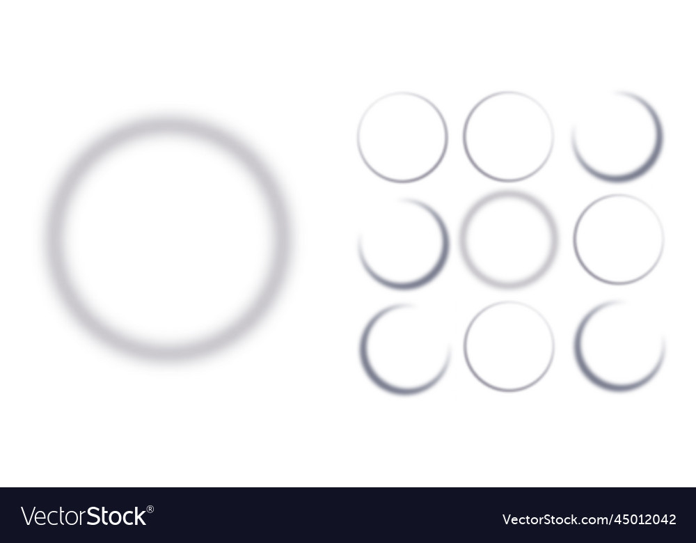 Realistic round shadow with soft edges gray Vector Image