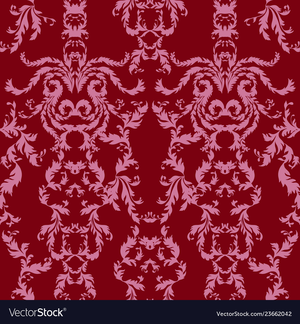 Rococo seamless pattern Royalty Free Vector Image